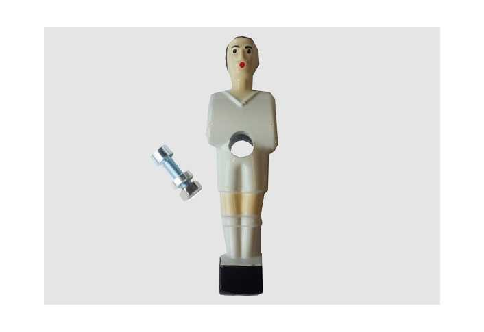 Screw player small size white foosball Stella Club